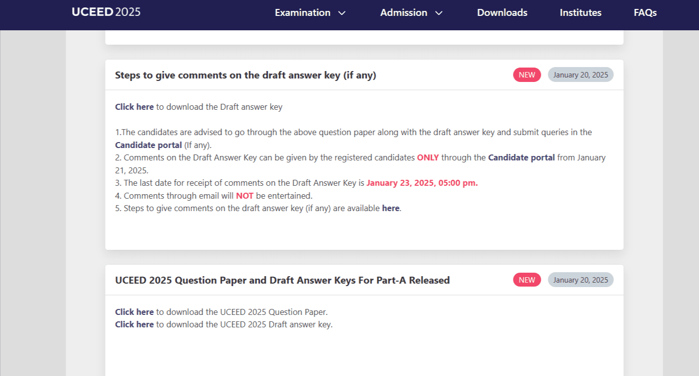 UCEED Question Paper and Answer Key 2026 - Release Date, How to ...